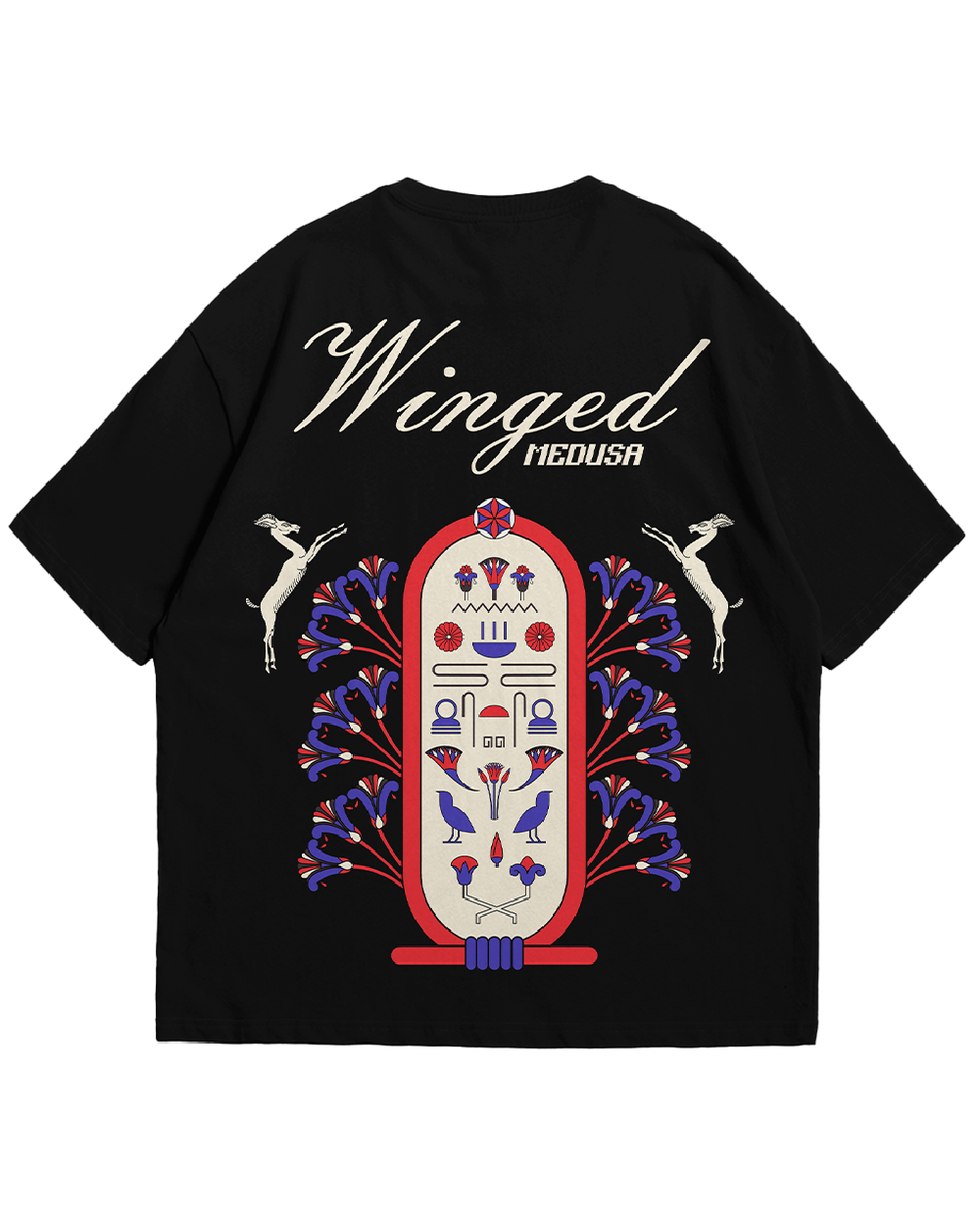 Winged Medusa Oversized T-Shirt | 240 GSM | Drop Shoulder – Night Gang Store